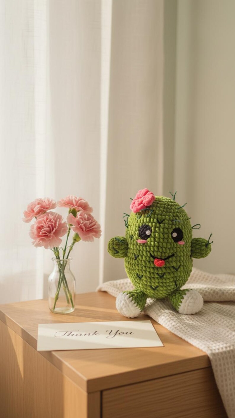 Nemucactus Crochet Plush, Kawaii Therapeutic Sleep Companion, Hospital ...