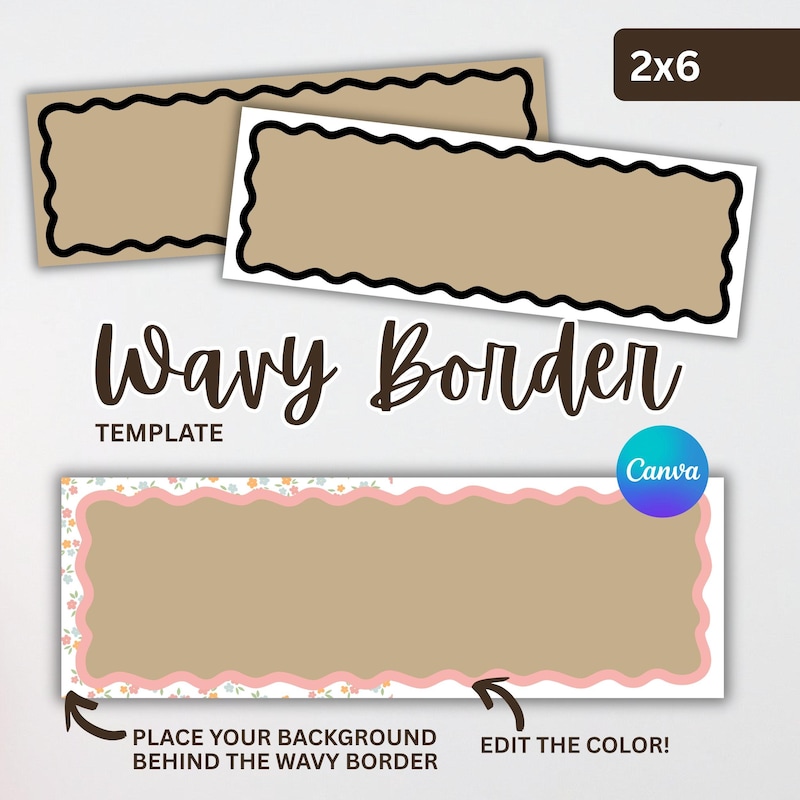 Squiggly Banner Border - Etsy