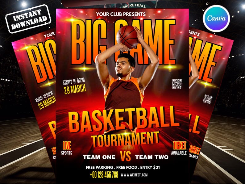 March Madness 2026 Basketball Flyer, Live Matches Invite, Non-stop Fun ...