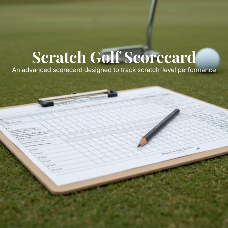 Scratch Golf Scorecard | Advanced Stats Tracker (printable PDF A4 Size ...