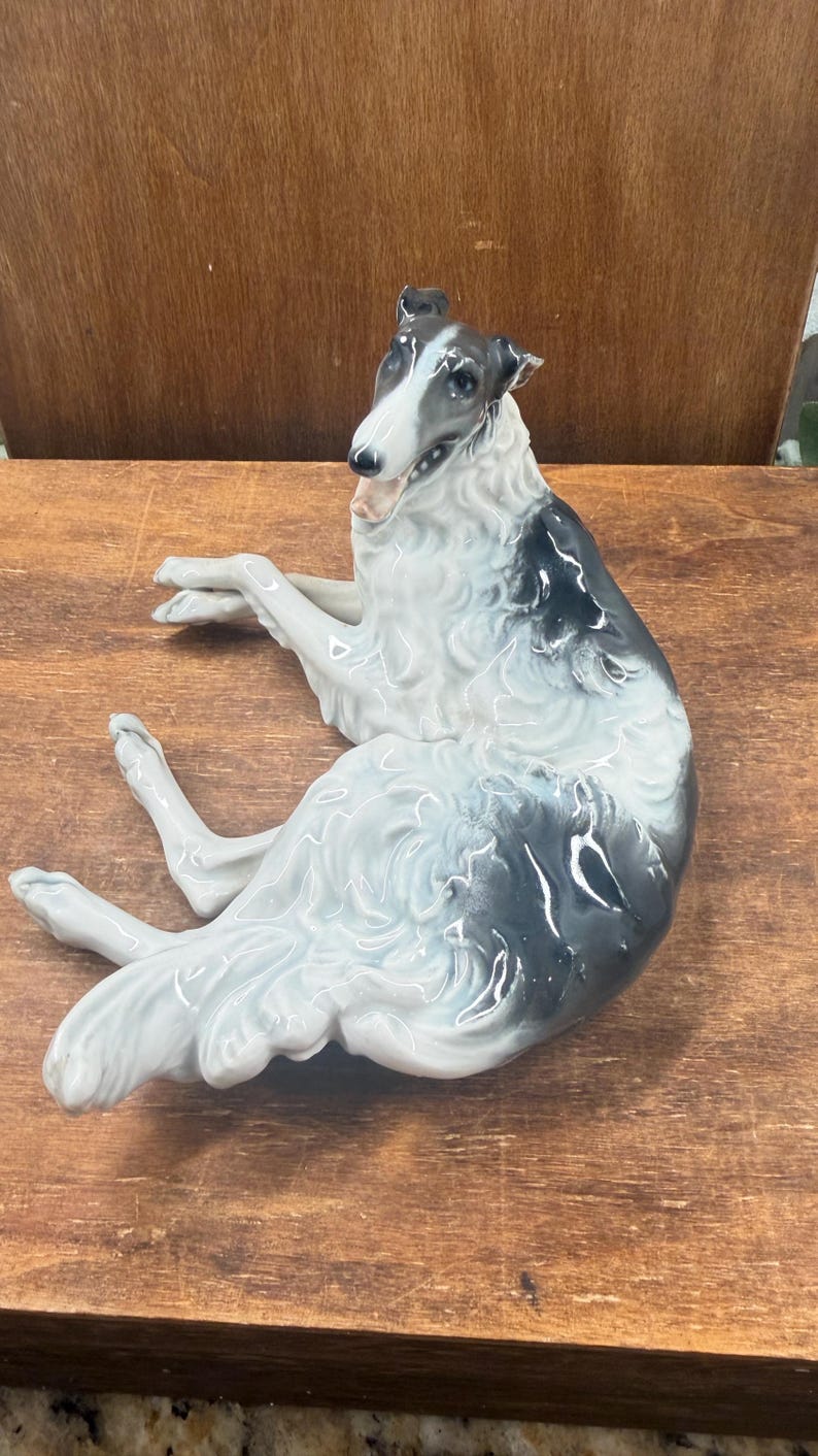 Rosenthal Borzoi Dog Figurine Germany Hand Painted Porcelain Mid ...