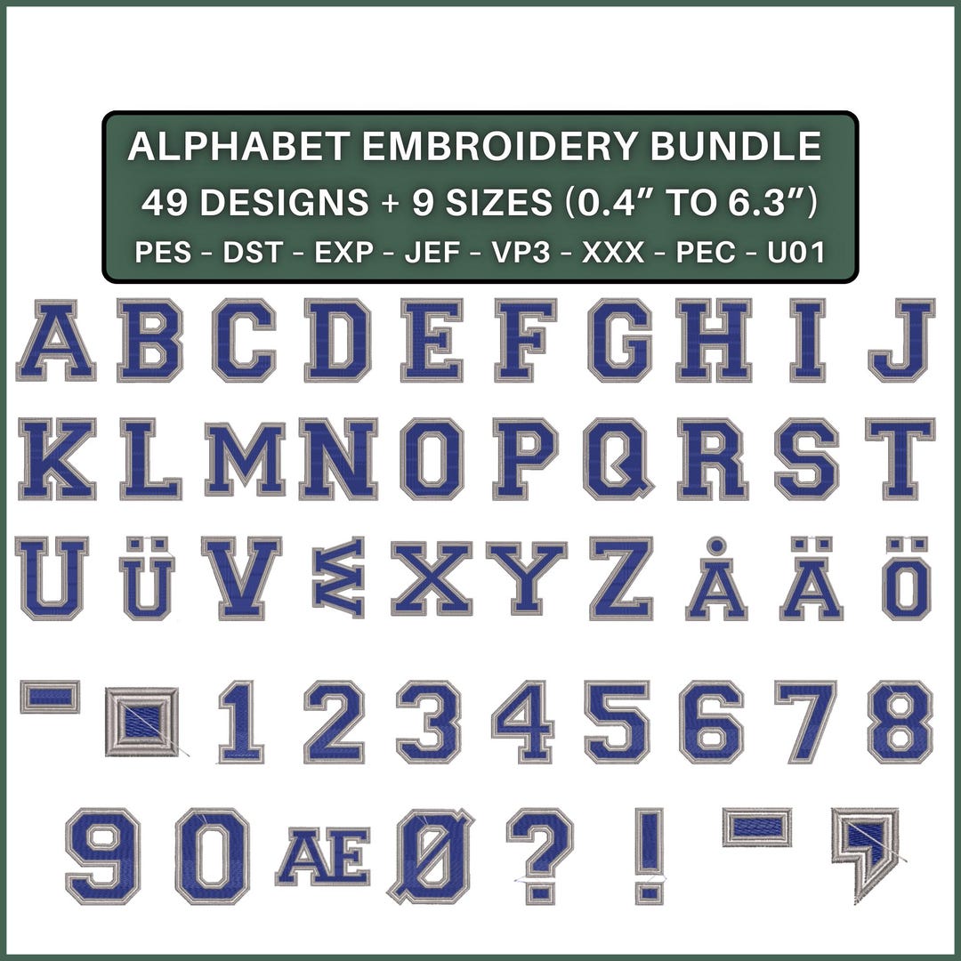 Basketball Alphabet Embroidery Design, Varsity Letter Embroidery Font ...