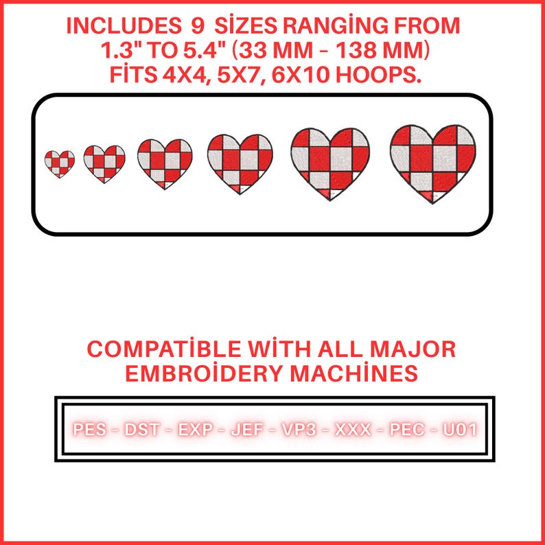 Heart Machine Embroidery Design Bundle, Valentine Love Patterns ...