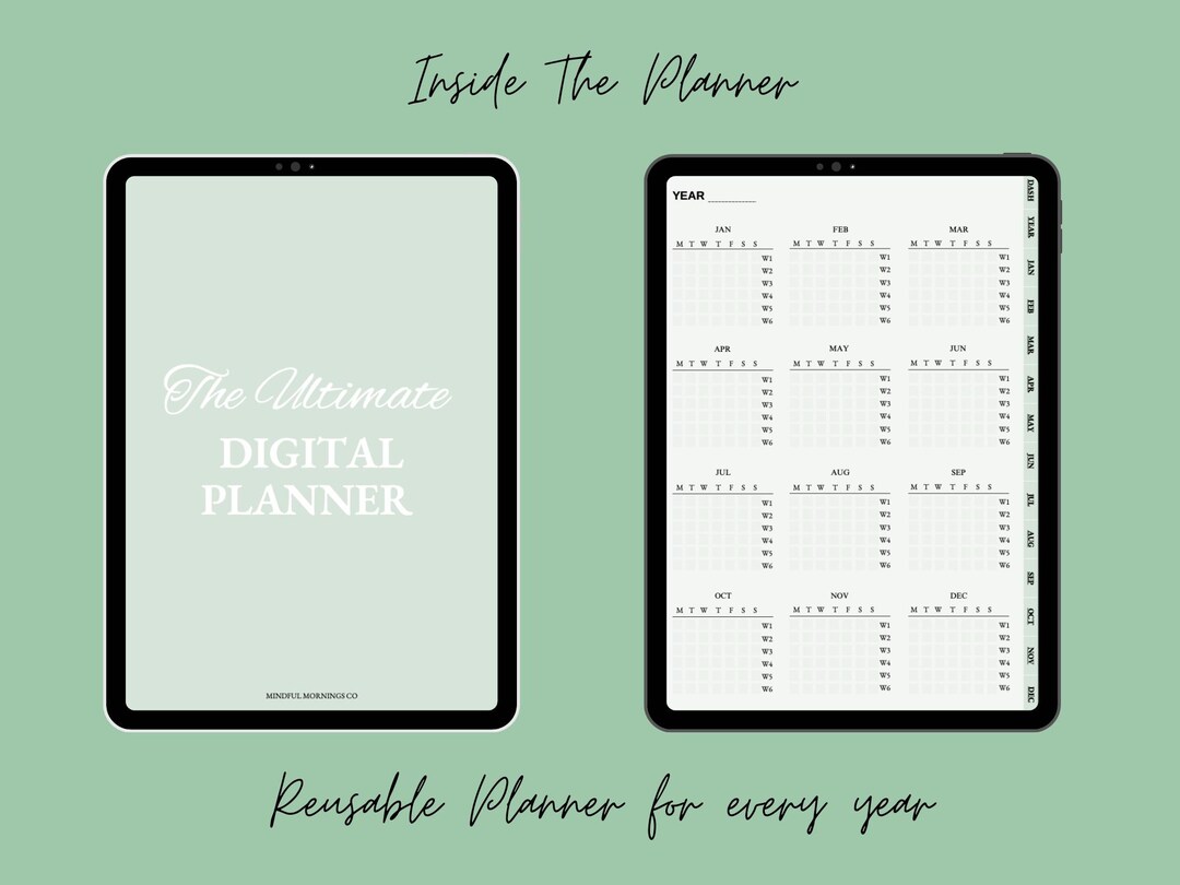 Ultimate Planner | Reusable Yearly Digital Planner | Write in Your Own ...