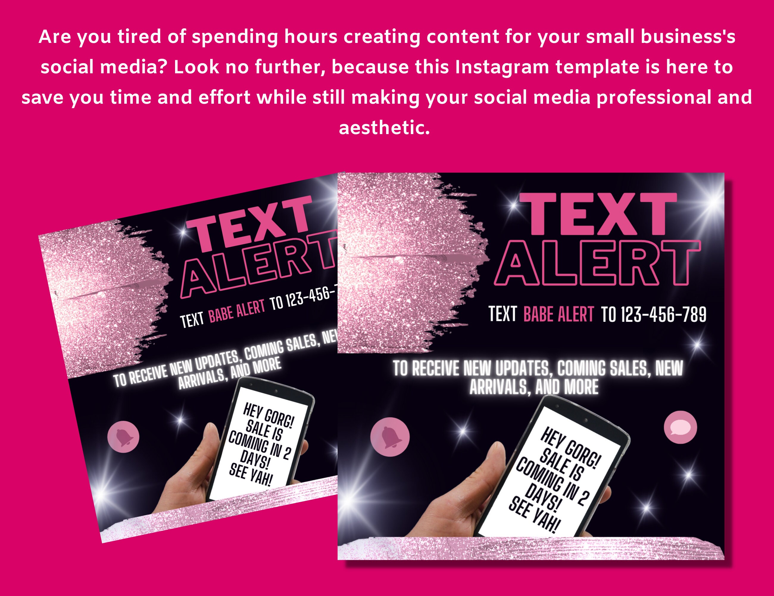 Text Alert Flyer, DIY Flyer Template Design, Promotion Flyer, Sale ...