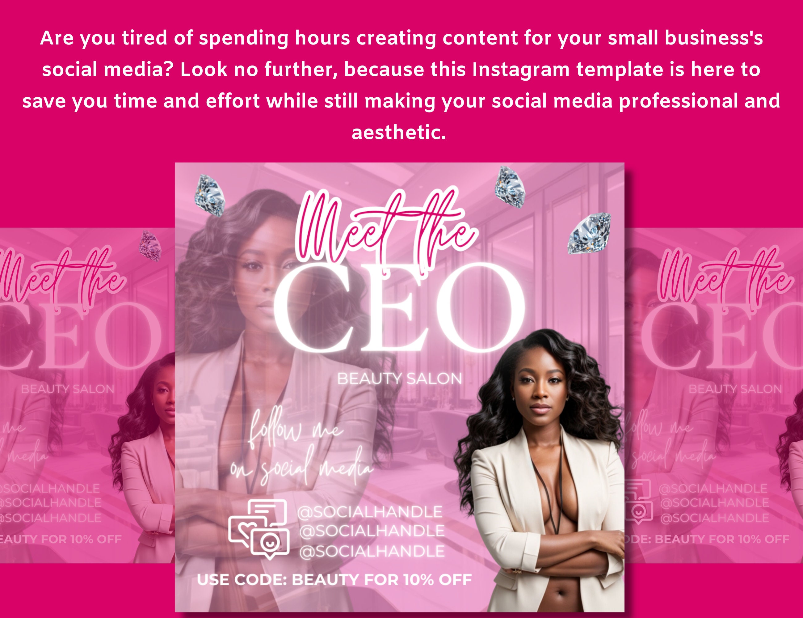 Meet the CEO Flyer Template for Eyelash Salon Customizable Social Media ...