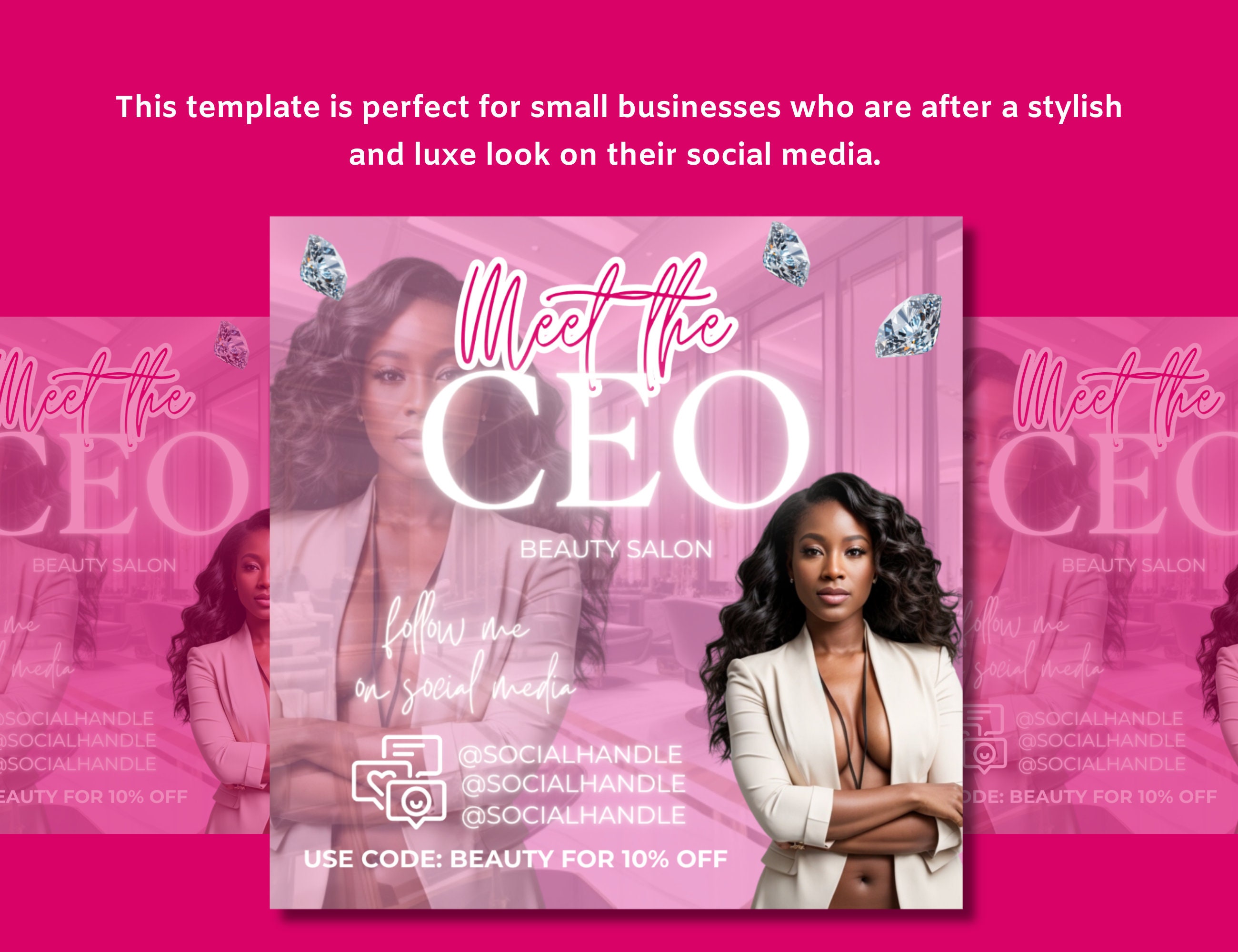 Meet the CEO Flyer Template for Eyelash Salon Customizable Social Media ...