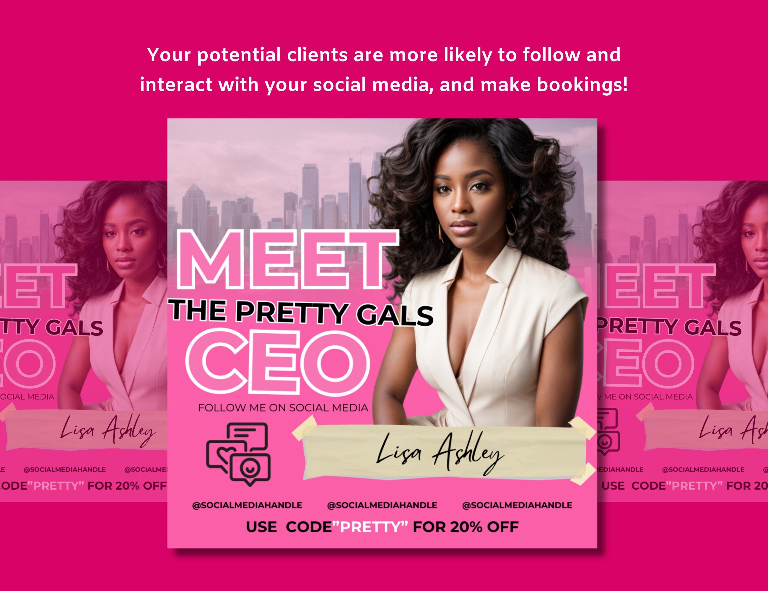 Meet the CEO Eyelash Flyer Template Lash Business, Beauty Salon ...