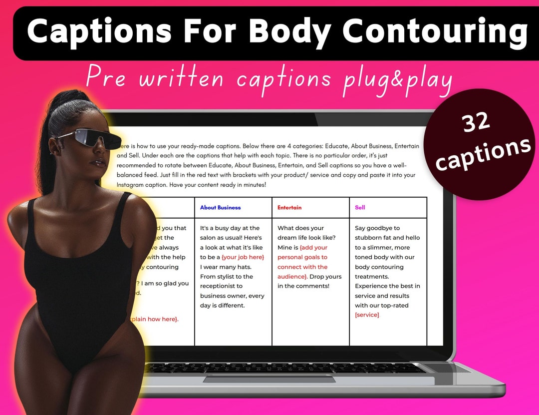 Body Contouring Instagram Captions Body Sculpting Social Media for ...