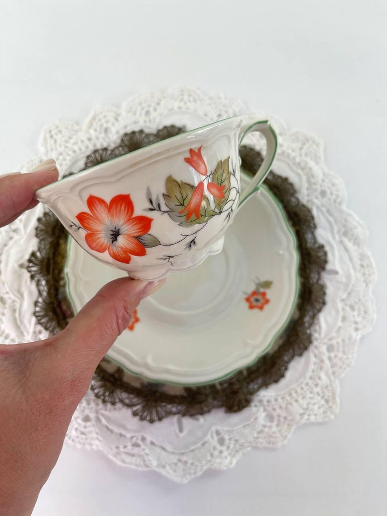 Tea Duo Cup and Sauser Vintage Porcelain Germany - Etsy