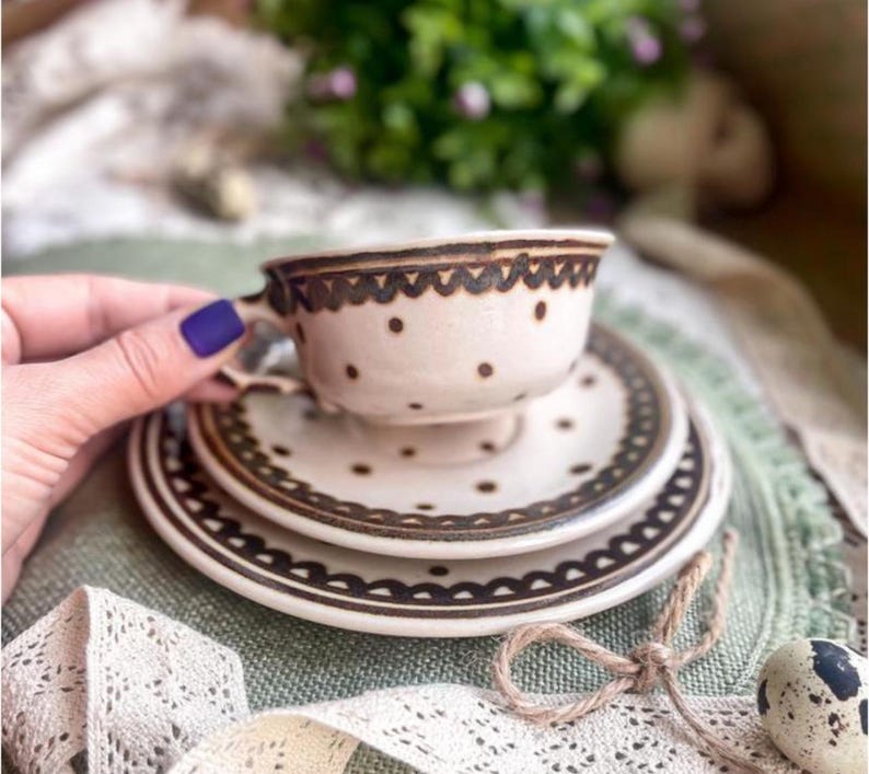 Cup Saucer and Plate Vintage Ceramic Service Germany - Etsy