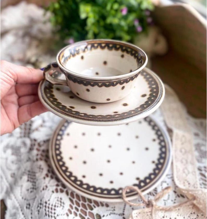 Cup Saucer and Plate Vintage Ceramic Service Germany - Etsy