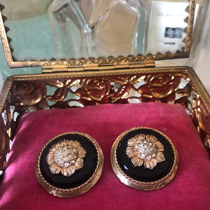 Vintage Goldtone Clip Ons - Etsy