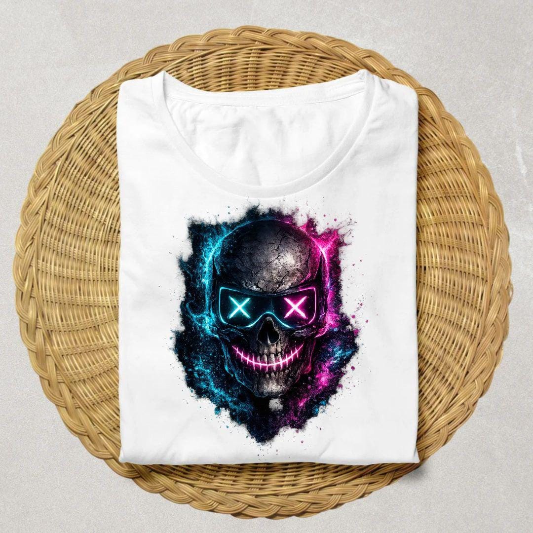 Gamer Skull PNG, Neon Gaming Skull Art, Gamer Tshirt Design, Skull ...