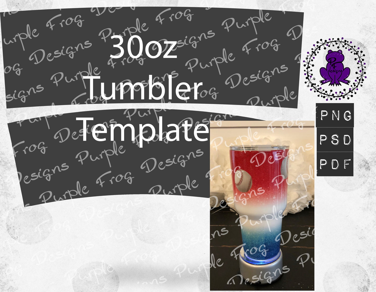 Printable 30 Oz Tumbler Template