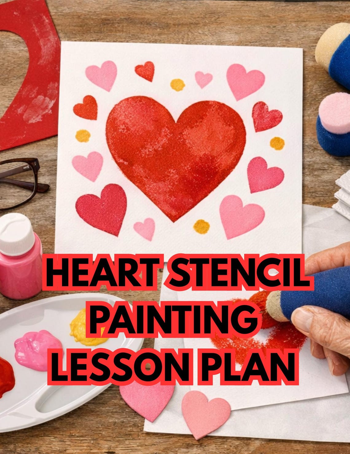 Heart Stencil Painting Activity | Seniors, Arthritis Friendly ...
