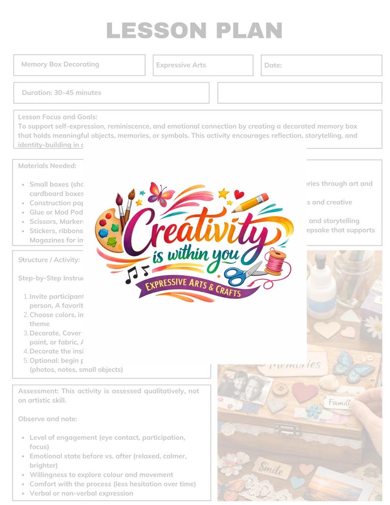 Memory & Reflection Crafts for Seniors – Mini Pack (digital Download ...