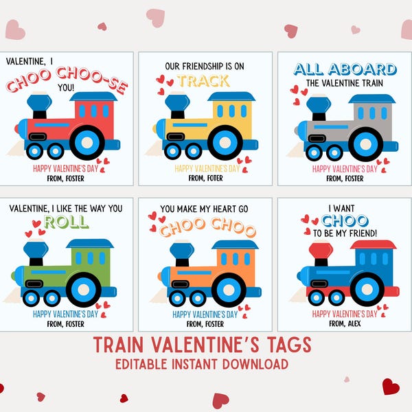 Train Valentine - Etsy