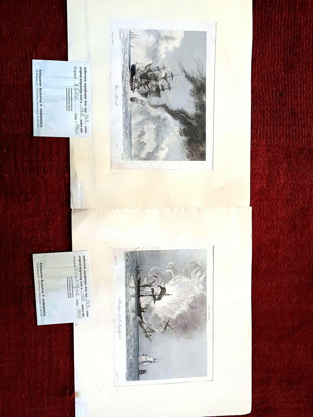 Original Hand-coloured Naval Engravings, 1862 - Etsy