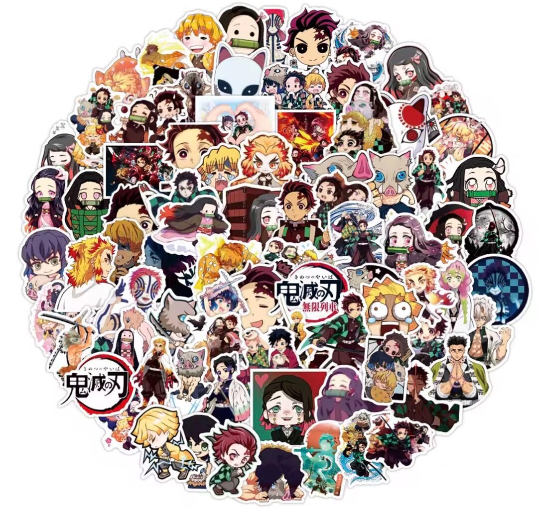 Demon Slayer Stickers: Kimetsu No Yaiba Anime Decals, Waterproof Vinyl ...
