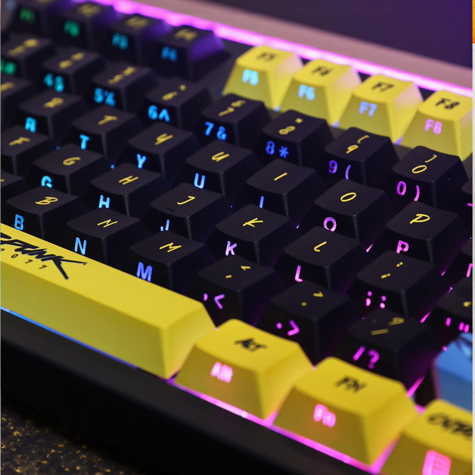Cyberpunk Edgerunners Keycaps Set – Dual Legend, 130 Keys PBT ASA ...