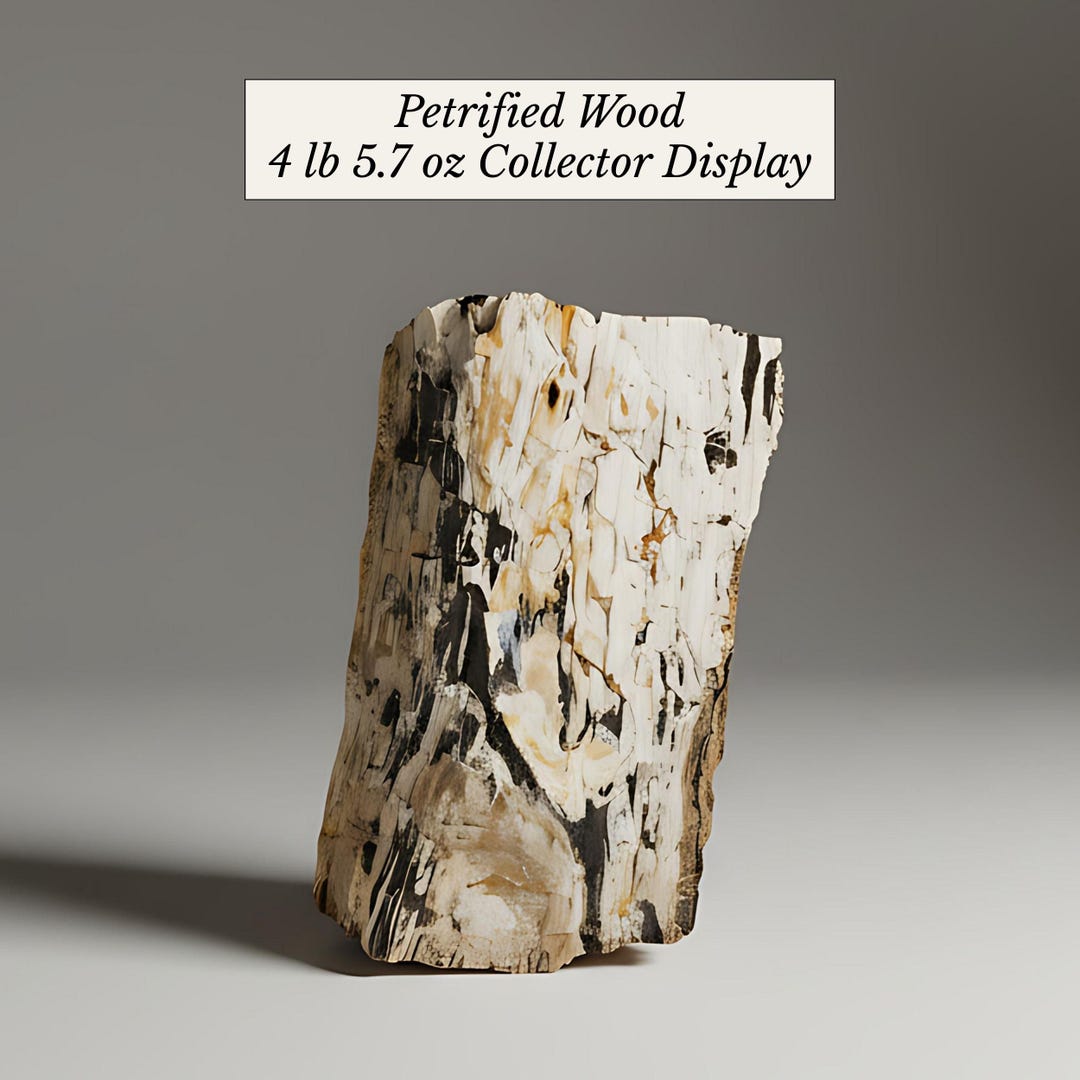 Petrified Wood Display Specimen | 4 Lb 5.7 Oz Natural Fossil Shelf ...