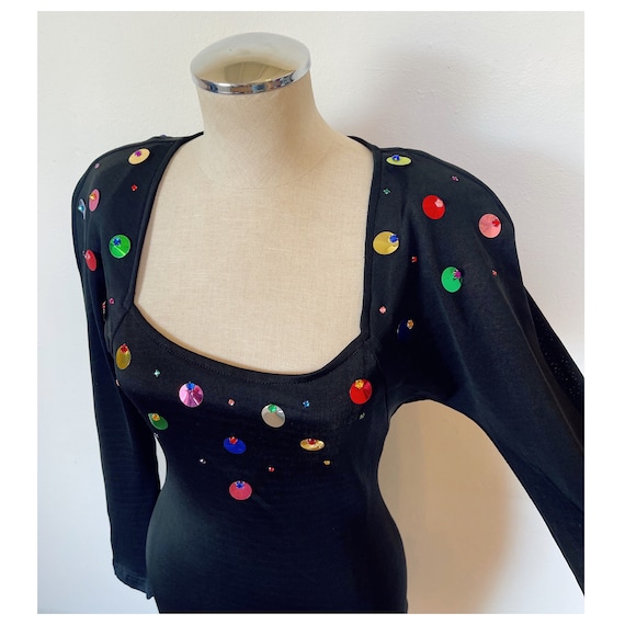Early 80s polka dot rhinestone structural hourglass b… - Gem