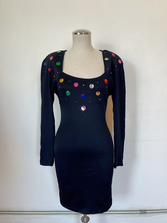 Early 80s polka dot rhinestone structural hourglass b… - Gem