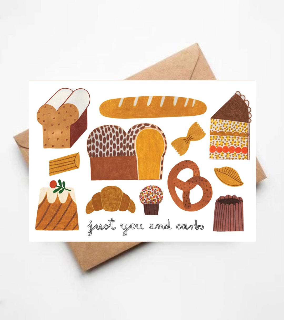 CARBS Greeting Card - Etsy