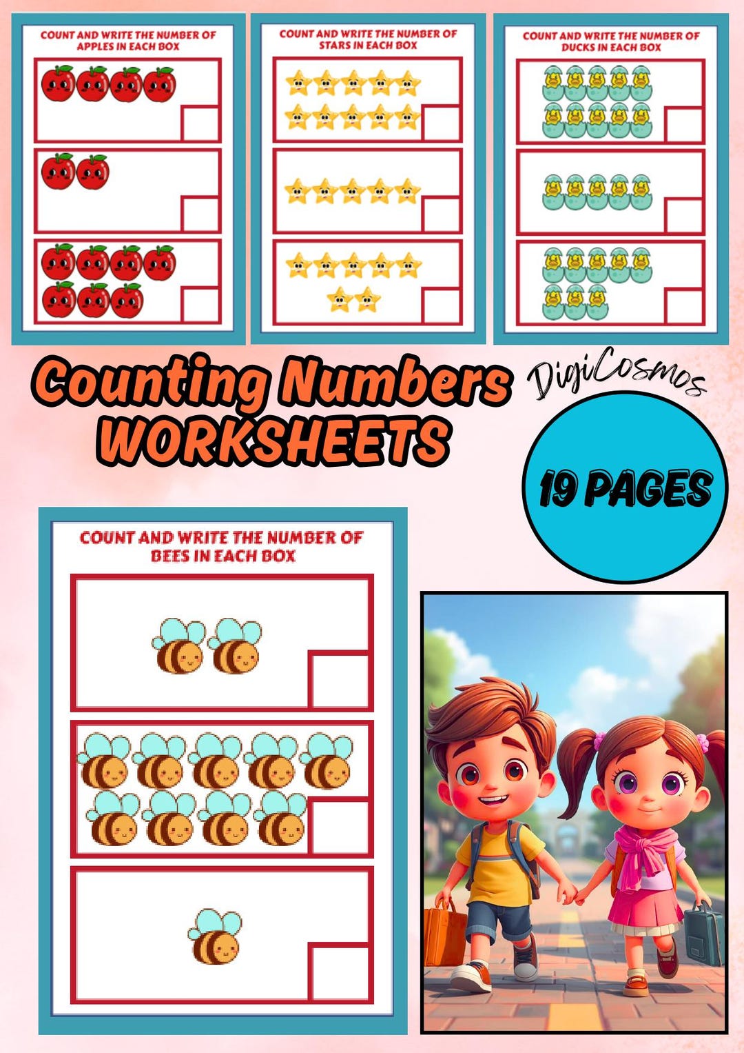 Preschool Math Worksheets | Practice Sheets | Beginning Counting ...