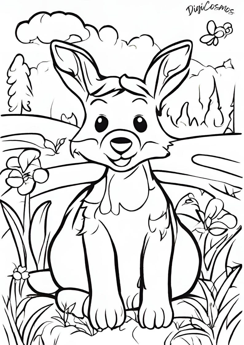 Animal Coloring Pages for Kids - Palette Animal - Etsy