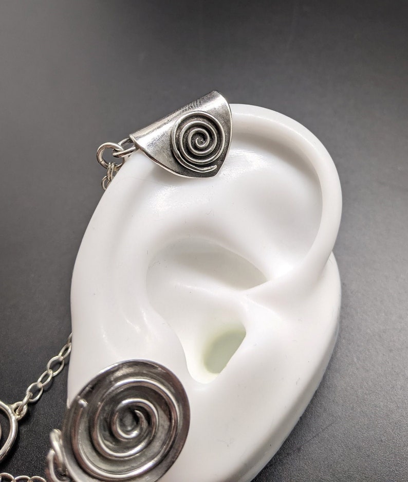 Bajoran Inspired Earring Ear Cuff Chain Earrings Star Trek - Etsy