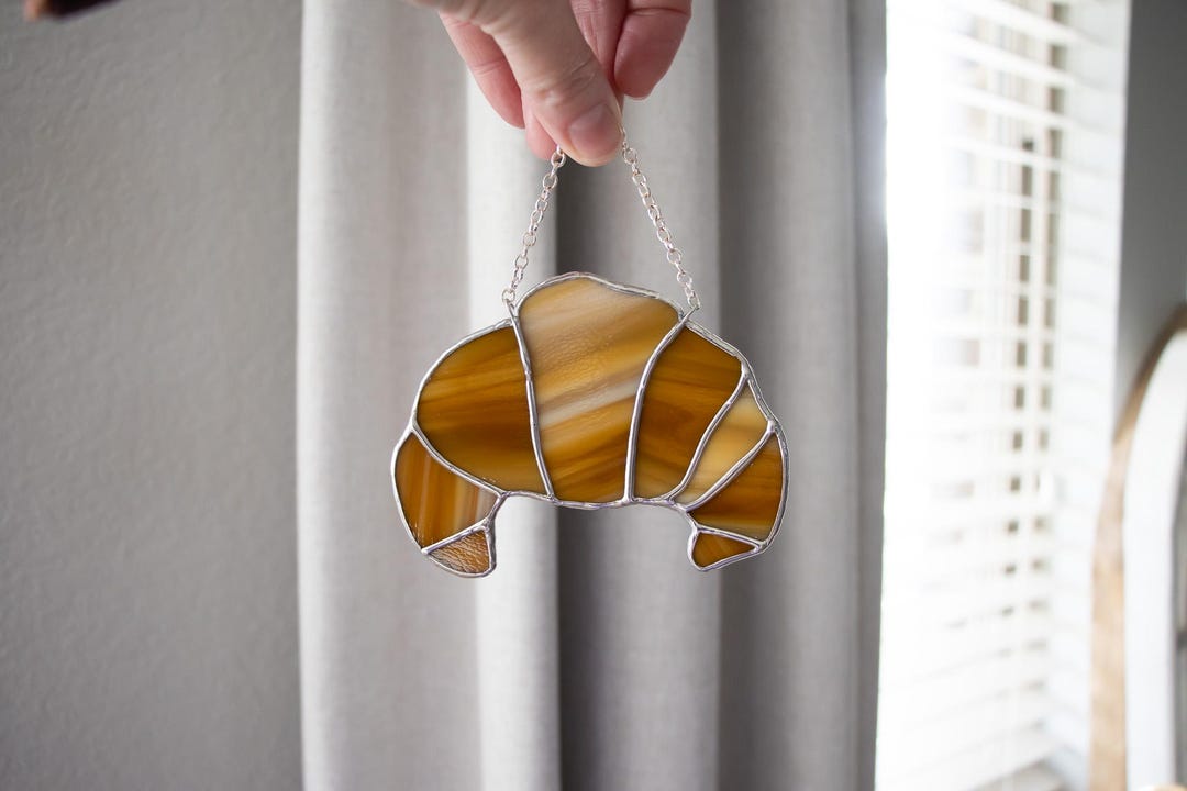Croissant Stained Glass Suncatcher - Etsy