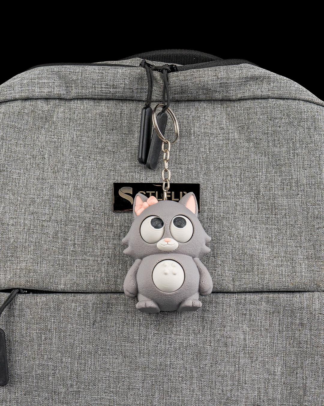 Interactive Cat Fidget Toy With Rolling Belly and Moving Eyes Cute Desk ...