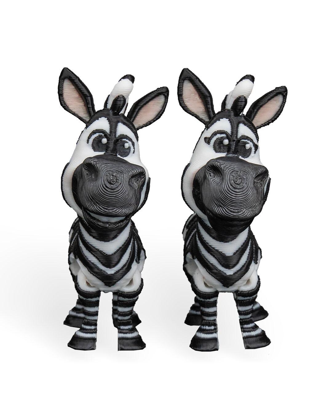 Articulated Zebras Couple Toy – Poseable Zebra Figure – Flexible Animal ...