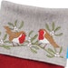 Embroidered Robin and Mistletoe Christmas Stocking - Etsy UK
