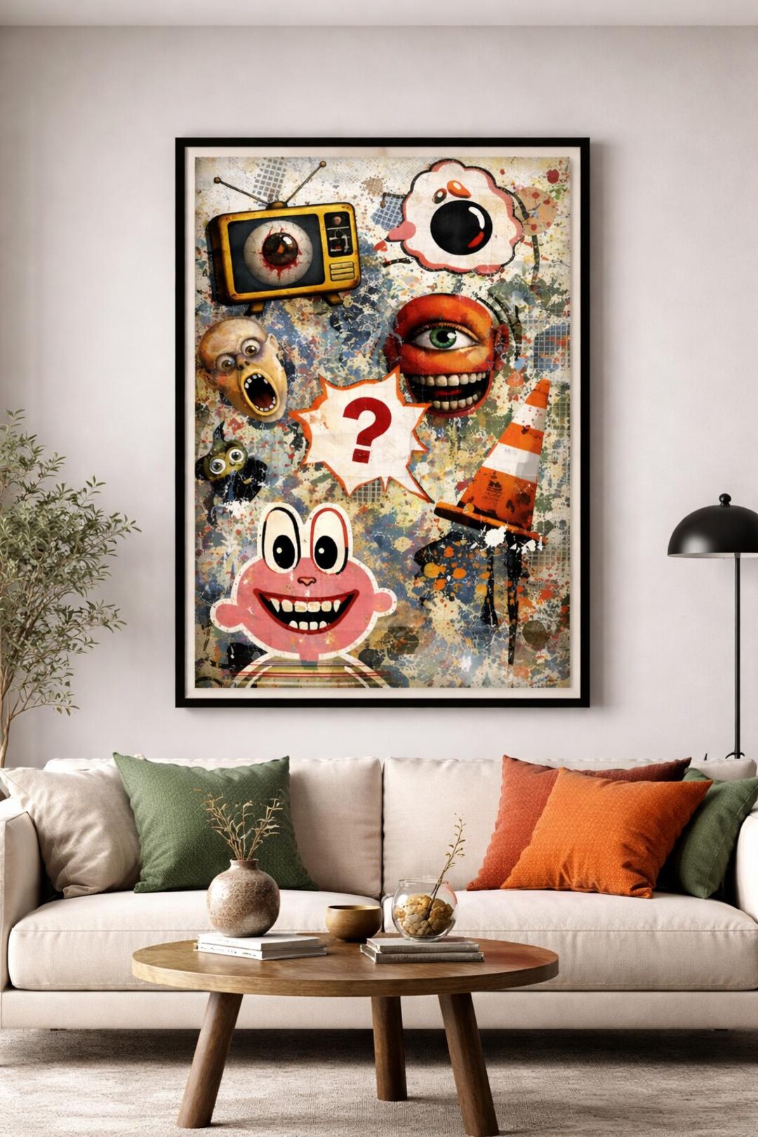 Surreal Pop Art Poster | Chaotic Collage Wall Art | Weirdcore ...