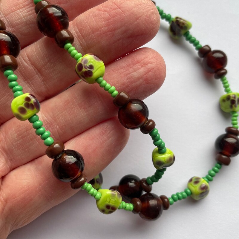 Lampwork Bead Necklace - Etsy