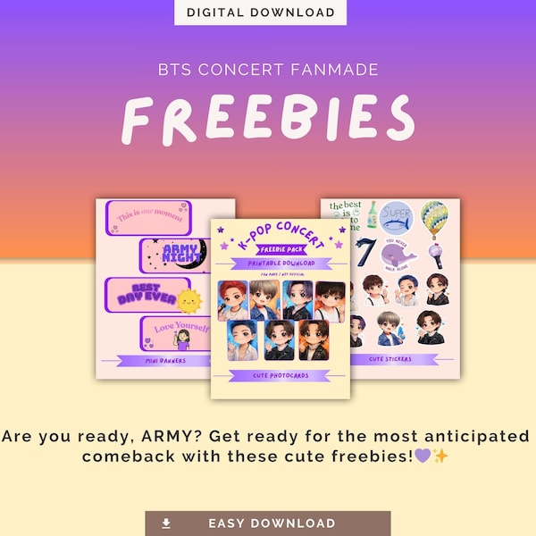 Bts freebies - Etsy México