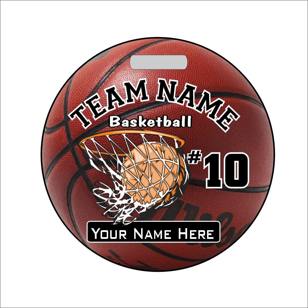 Basketball Bag Tag, Basketball Luggage Tag, Custom Tag, Bag Tag, Team ...