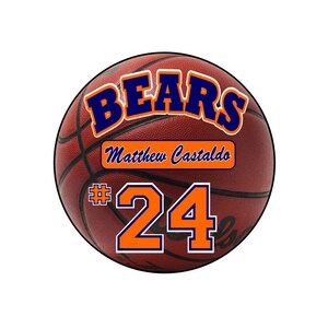 Basketball Car Magnet, Car Magnet, Sports Magnet, Team Magnet ...