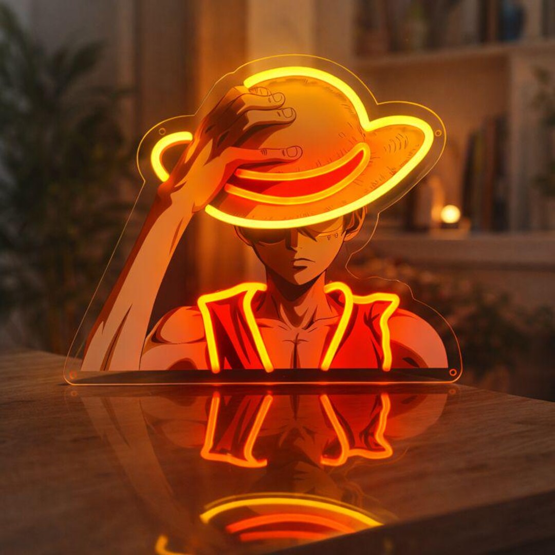 One Piece Luffy LED Neon Sign | Anime Gaming Room Decor - Etsy