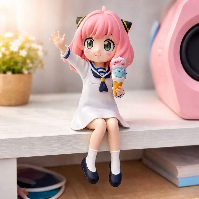 Anya Forger Figurine | Spy X Family Ice Cream Chibi Desk Decor - Etsy