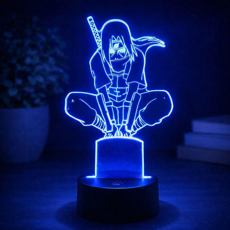Itachi Uchiha 3D LED Night Light, Anime Manga Decor, Otaku Gift - Etsy