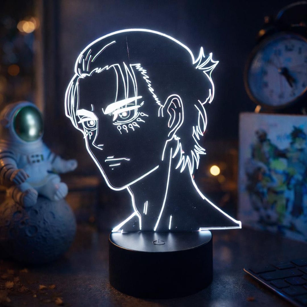 Eren Yeager Night Light Lamp – Attack on Titan Anime Desk Lamp, AOT ...