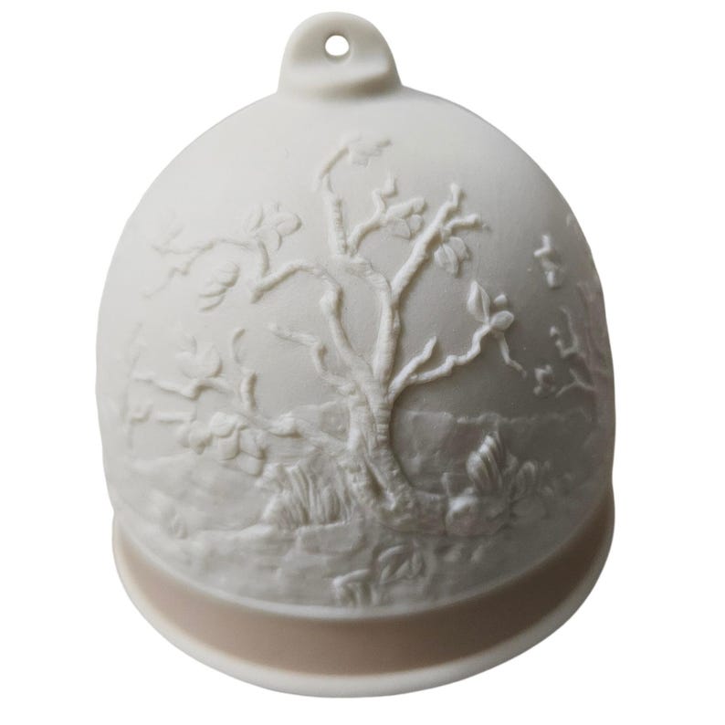 Lladro 1991 Fall Bell Collectors Society Matte Porcelain Ornament White ...