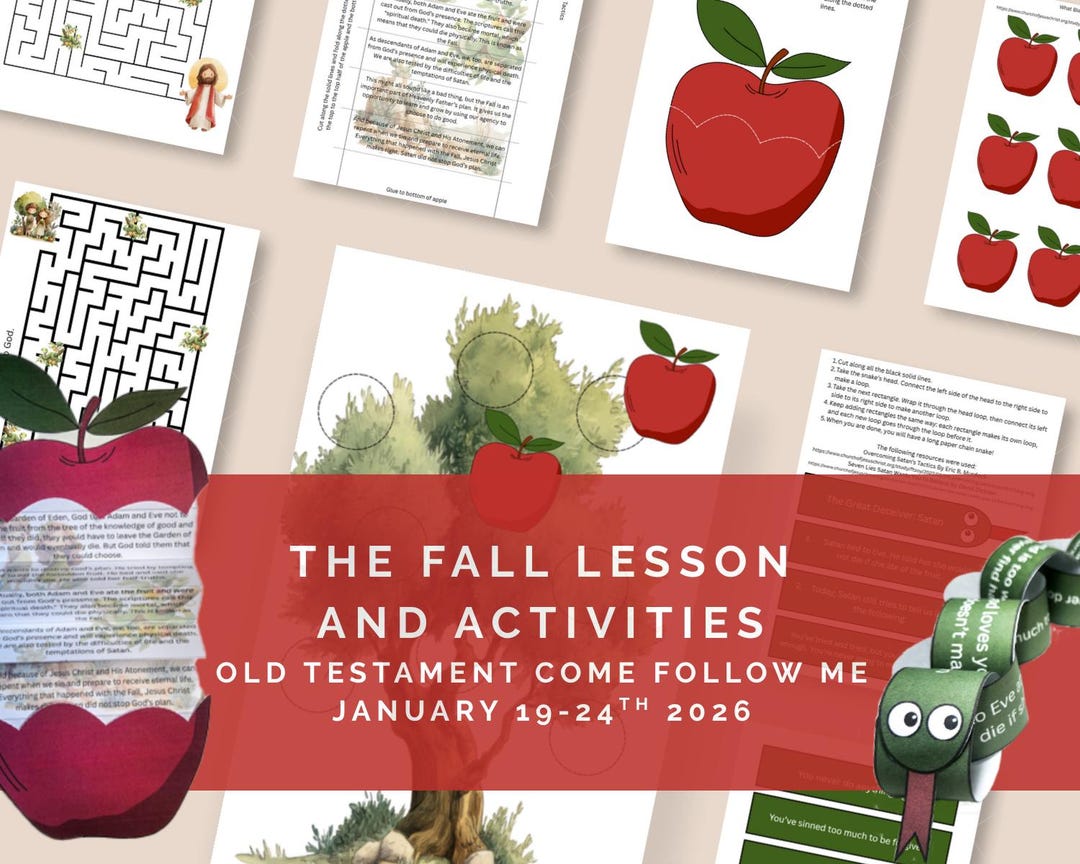 The Fall Lesson and Activities: Old Testament, Primary Come Follow Me ...