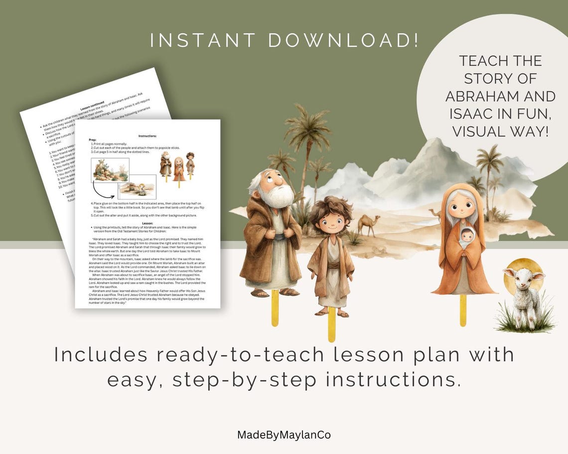 Abraham & Isaac Lesson and Activities: Old Testament, Primary Come ...