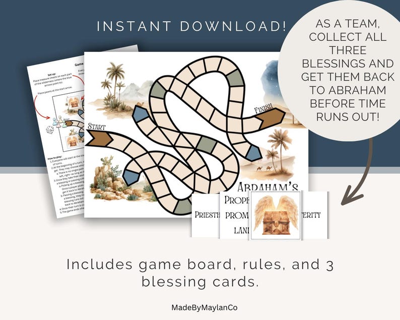 The Abrahamic Covenant Lesson & Board Game: Old Testament, Primary Come ...