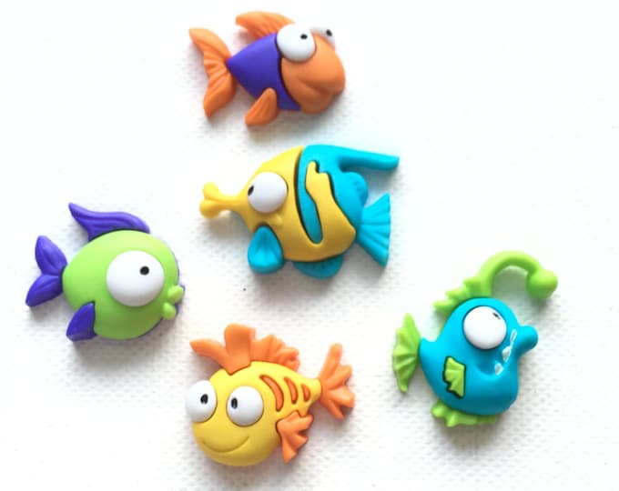 Fish Magnets, Fish Pushpins, Push Pins, Aquarium Magnets, Tropical Fish ...